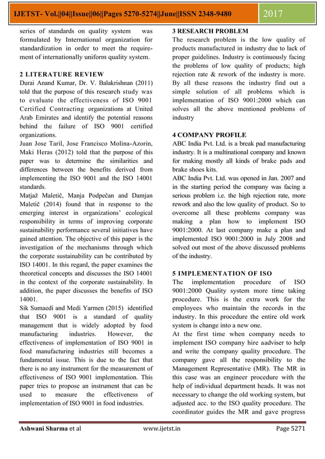 6. iso implementation a case study for an indian automobile industry ...