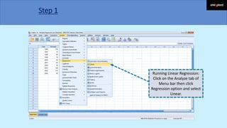 linear regression analysis in spss (procedure and output) | PPT