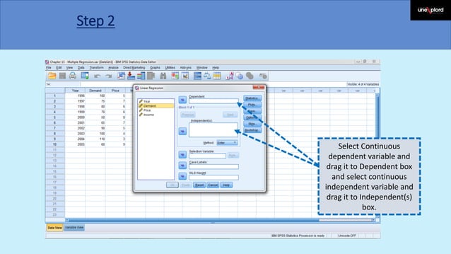 linear regression analysis in spss (procedure and output) | PPT