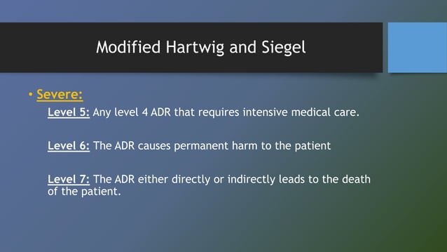 Severity, seriousness, predictability and preventability assessment ...