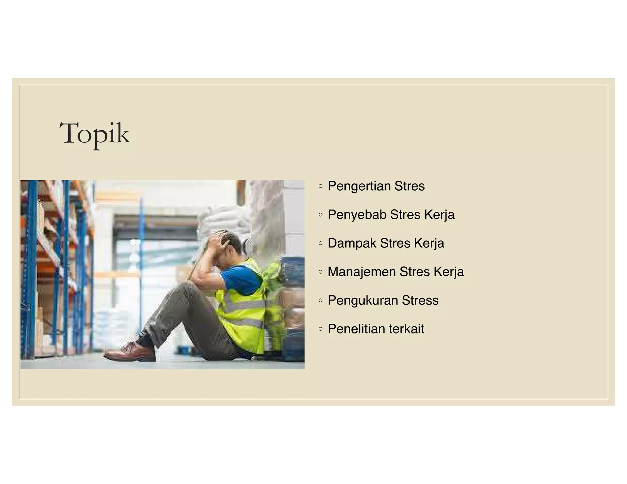 MANAJEMEN STRESS KERJA | PDF