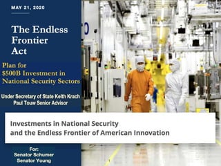 Endless Frontier Act - Under Secretary Krach and Touw May 21, 2020 | PPTX