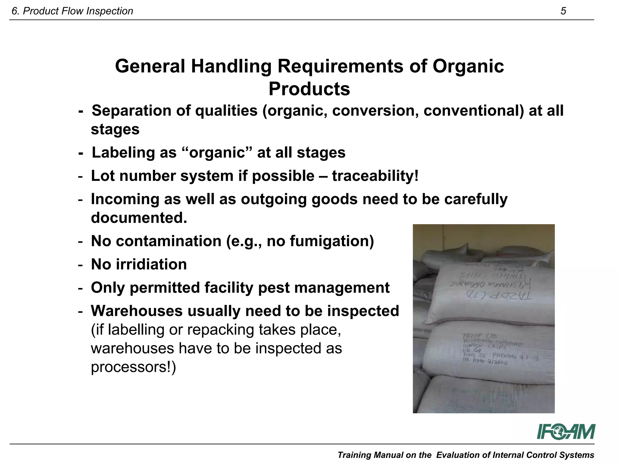 ORGANIC PRODUCT FLOW, IMPORTANT CCP AND CCD IN ORGANIC PROCESSING AND ...