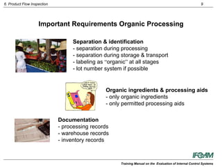 ORGANIC PRODUCT FLOW, IMPORTANT CCP AND CCD IN ORGANIC PROCESSING AND ...