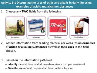 6.1 Role of water in showing acidic and alkaline properties (PPT) | PPTX