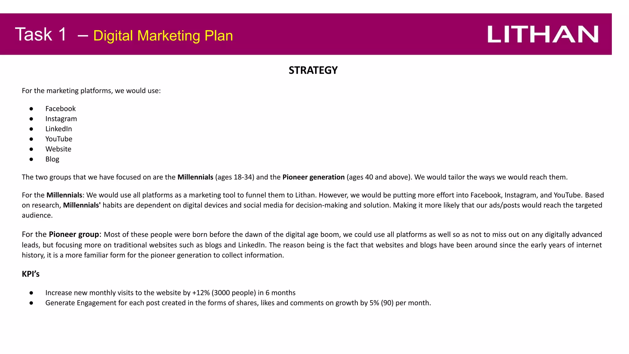 Digital Marketing Capstone Project Presentation | PDF