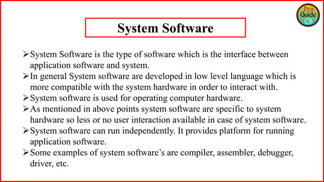 Part 5.1 Hardware | Software | System Software | Application Software | PPT