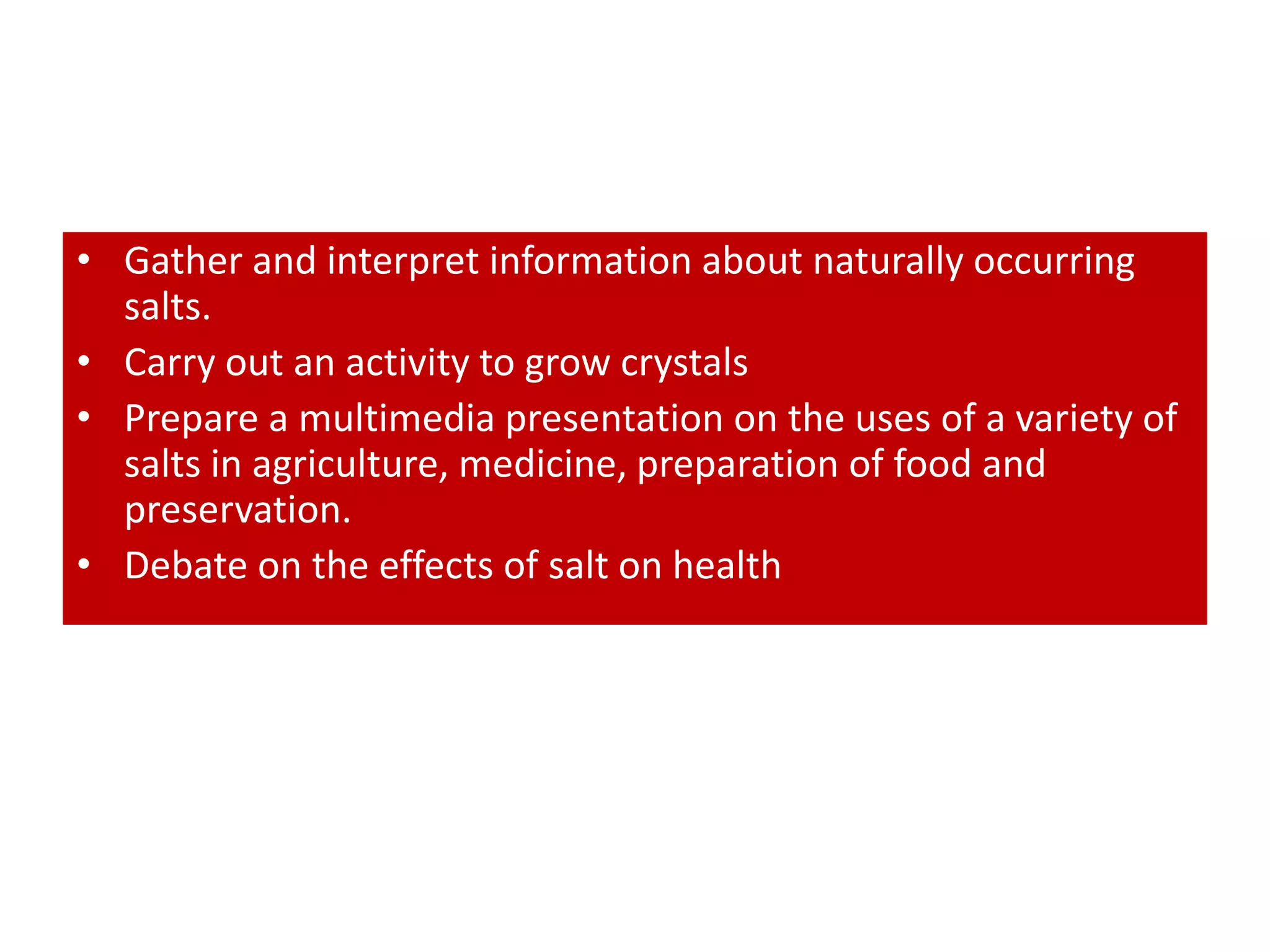6.8 Salts, crystals and their uses in daily life | PPTX