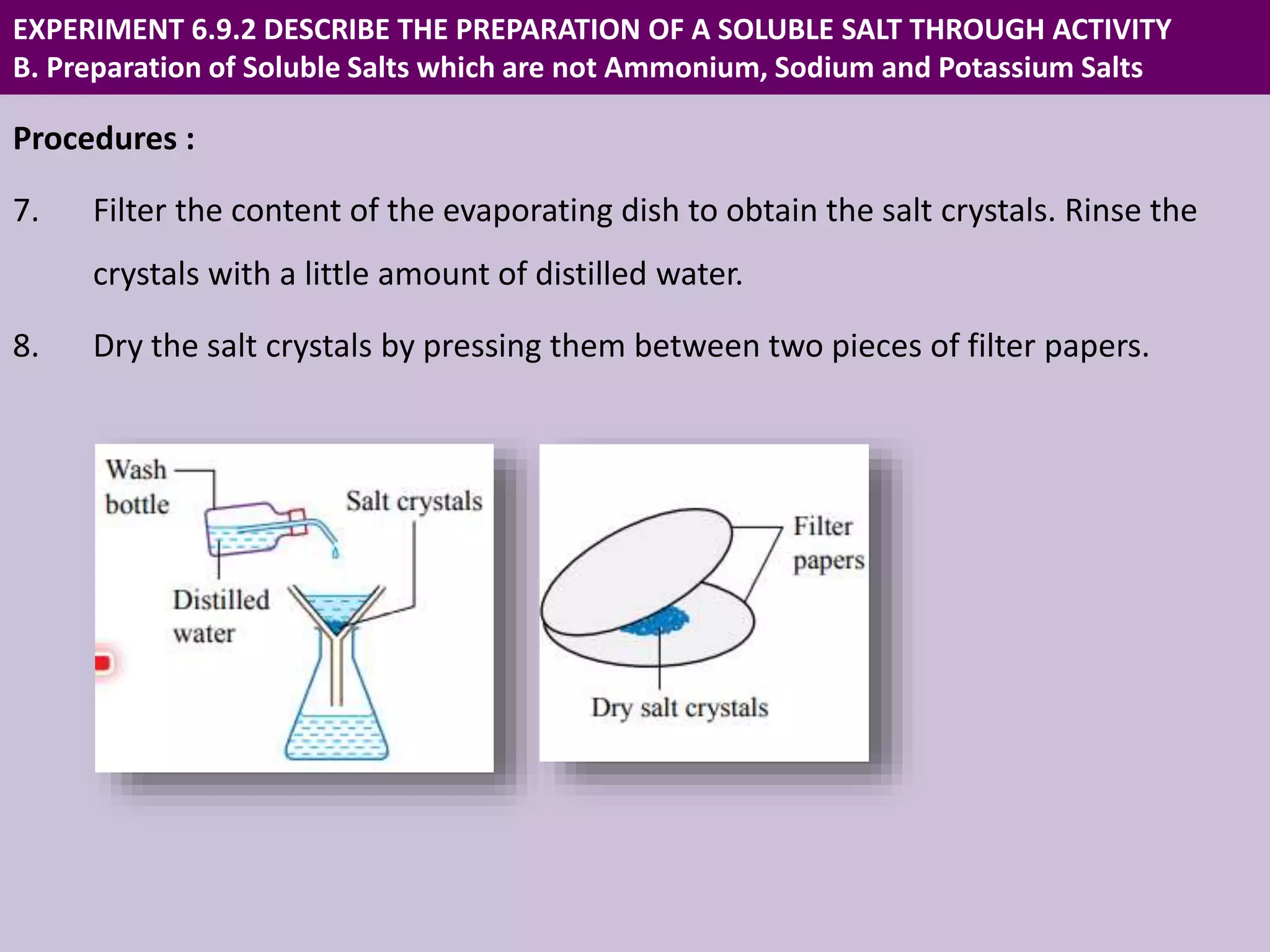 6.9 PREPARATION OF SALTS | PPTX