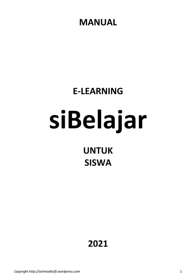 Panduan Siswa E-Learning | PDF