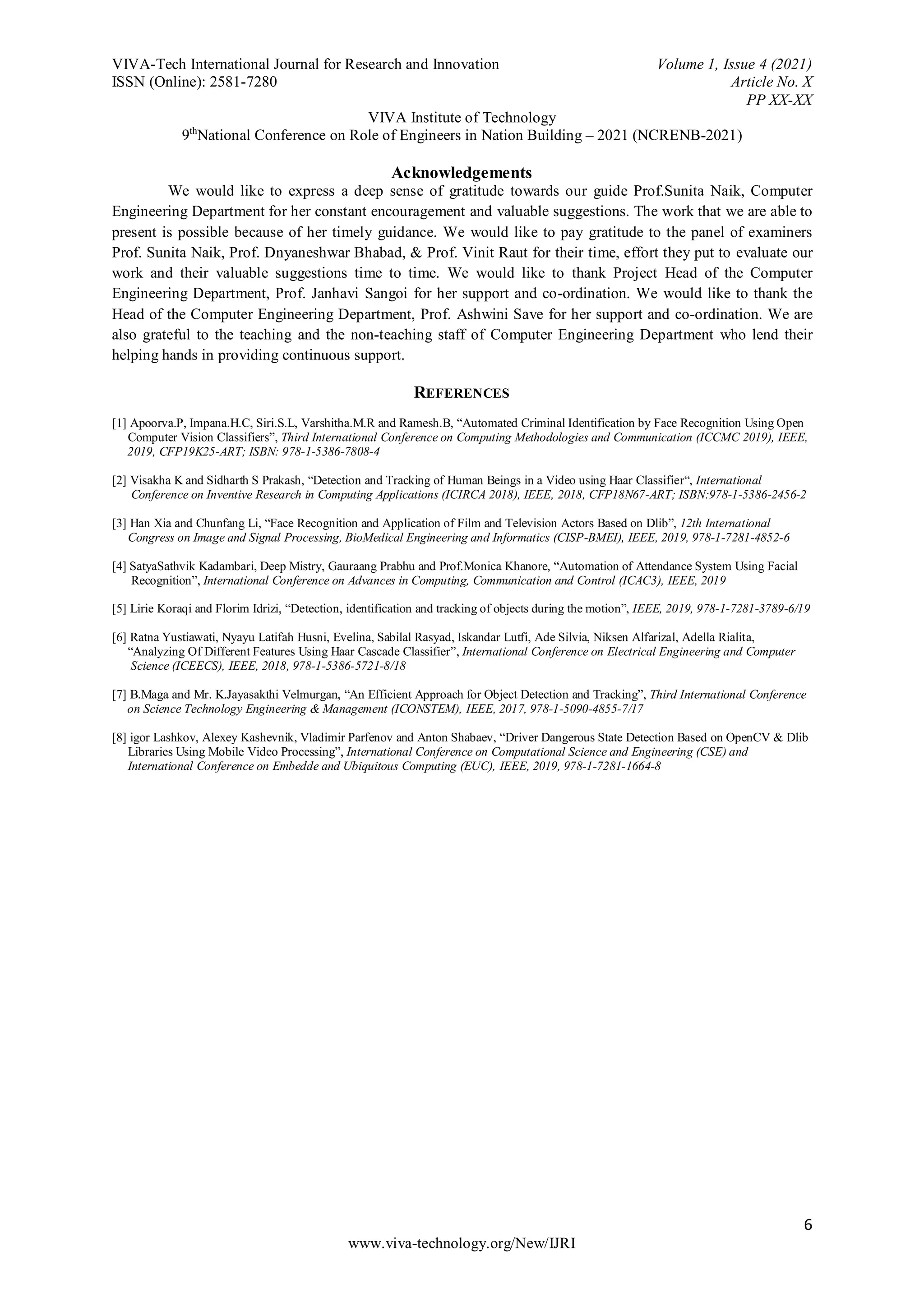 CRIMINAL IDENTIFICATION FOR LOW RESOLUTION SURVEILLANCE | PDF