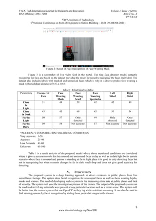 CRIMINAL IDENTIFICATION FOR LOW RESOLUTION SURVEILLANCE | PDF