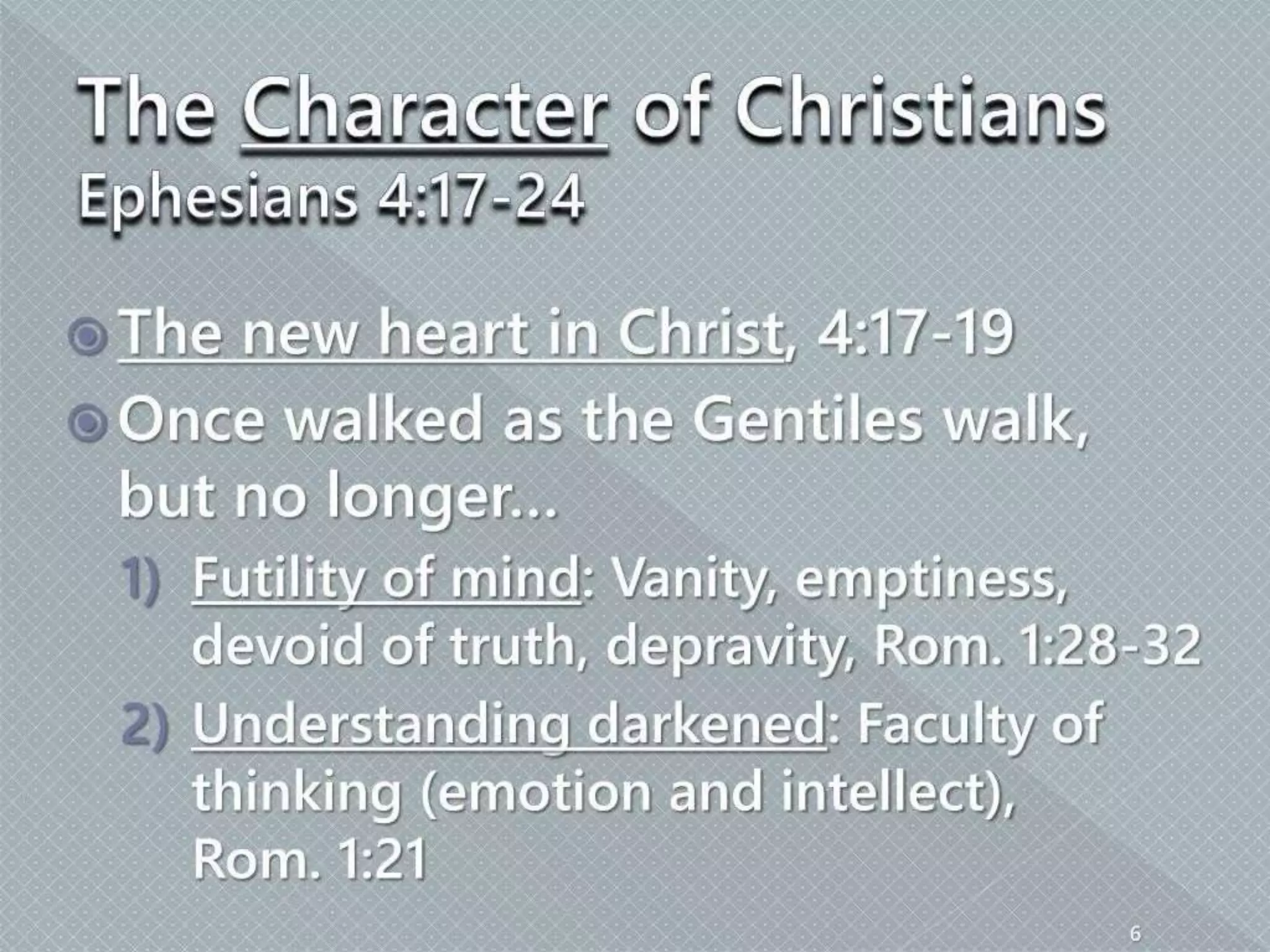 6. Ephesians 4; The Unity of the Spirit | PPT