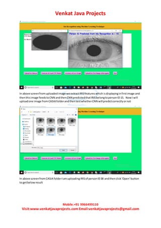 6.iris recognition using machine learning technique | DOCX