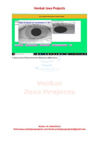 6.iris recognition using machine learning technique | DOCX