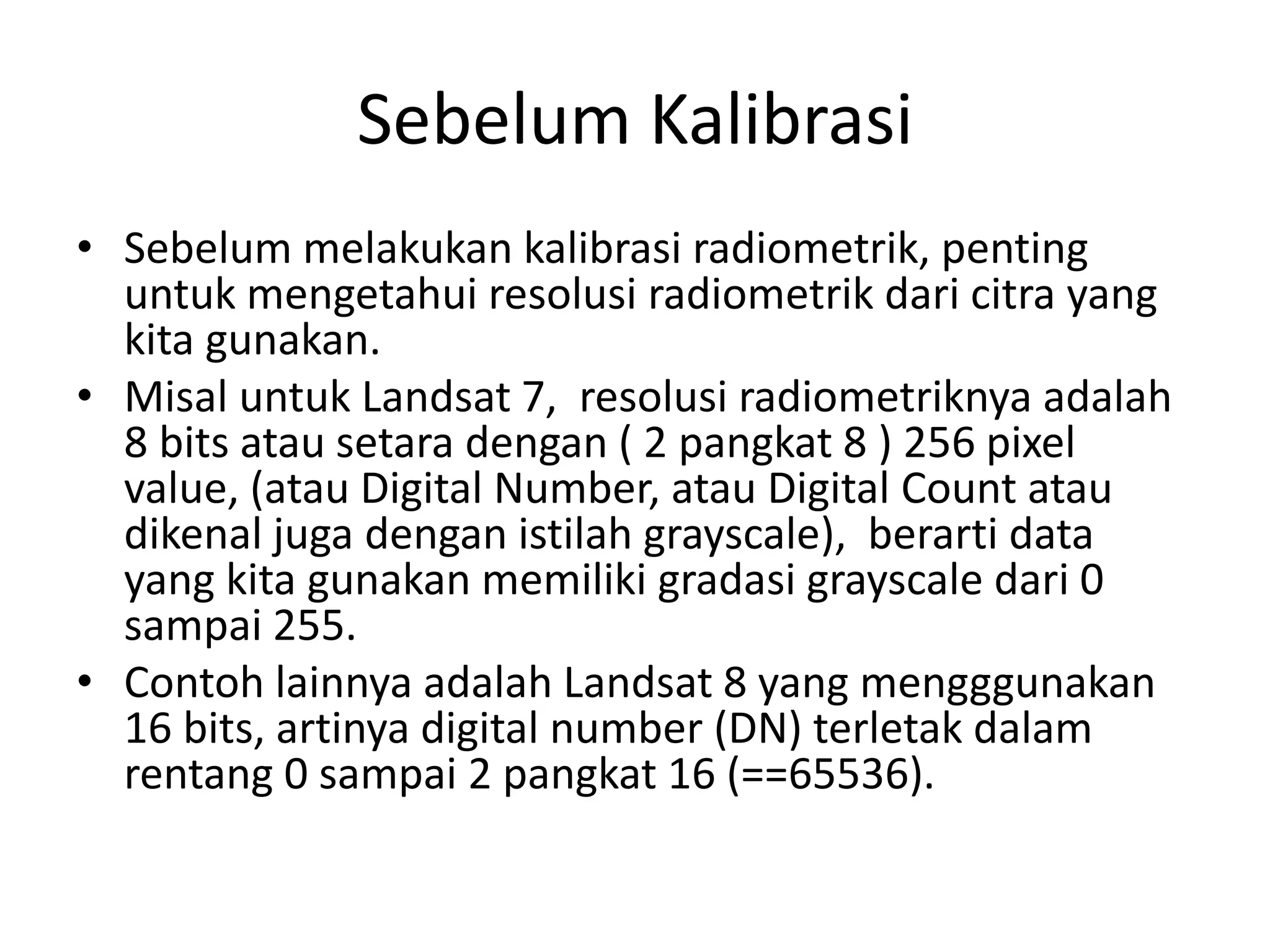 6. kalibrasi radiometrik | PDF
