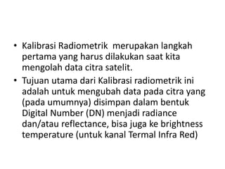 6. kalibrasi radiometrik | PDF