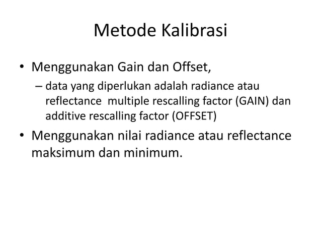 6. kalibrasi radiometrik | PDF