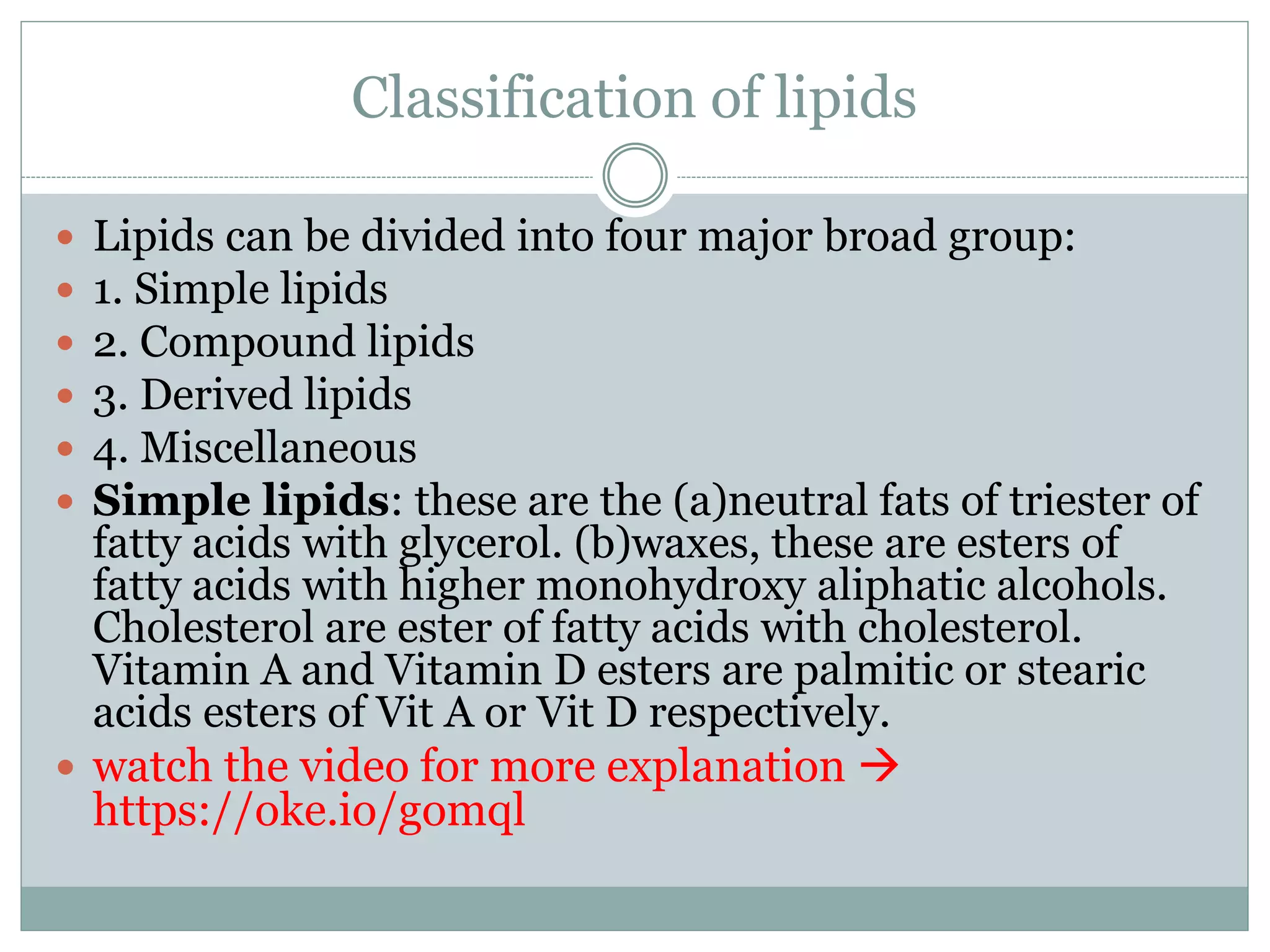 6.structure and chemistry of fatty acids and lipids | PPT