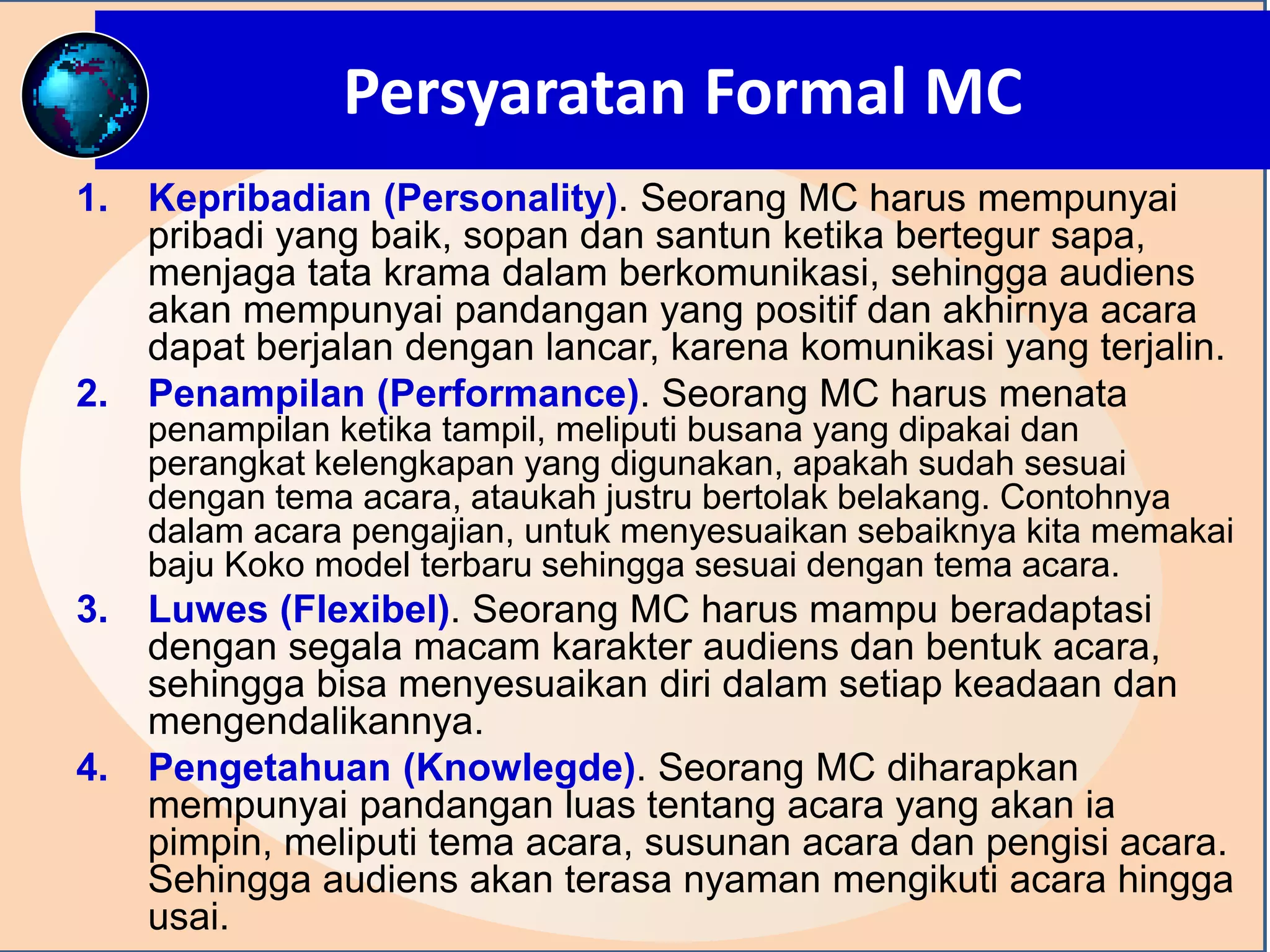 Tugas, Fungsi, dan Tanggung jawab Protokoler dan MC _Training ...