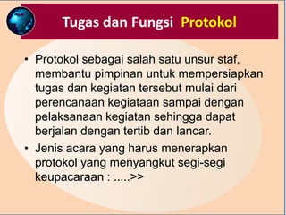 Tugas, Fungsi, dan Tanggung jawab Protokoler dan MC _Training ...
