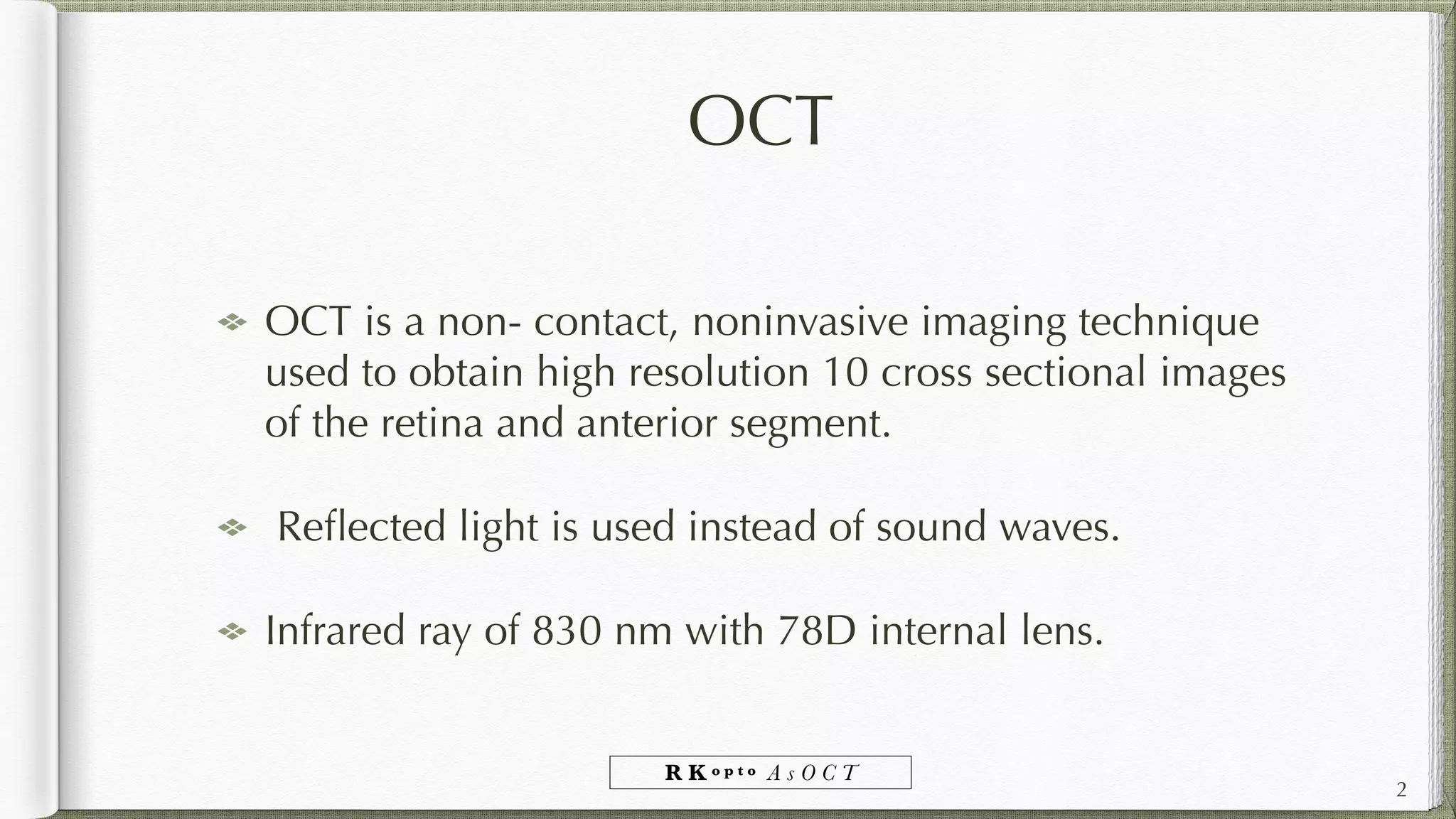 Optical Coherence Tomography (OCT) Anterior & Posterior | PDF