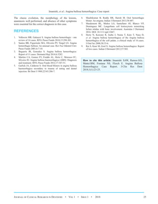 Angina Bullosa Hemorrhagica: Case Report | PDF