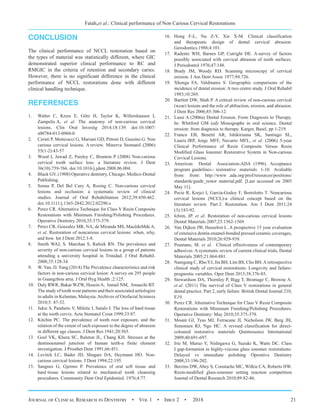 An Assessment on the Clinical Performance of Non-carious Cervical ...