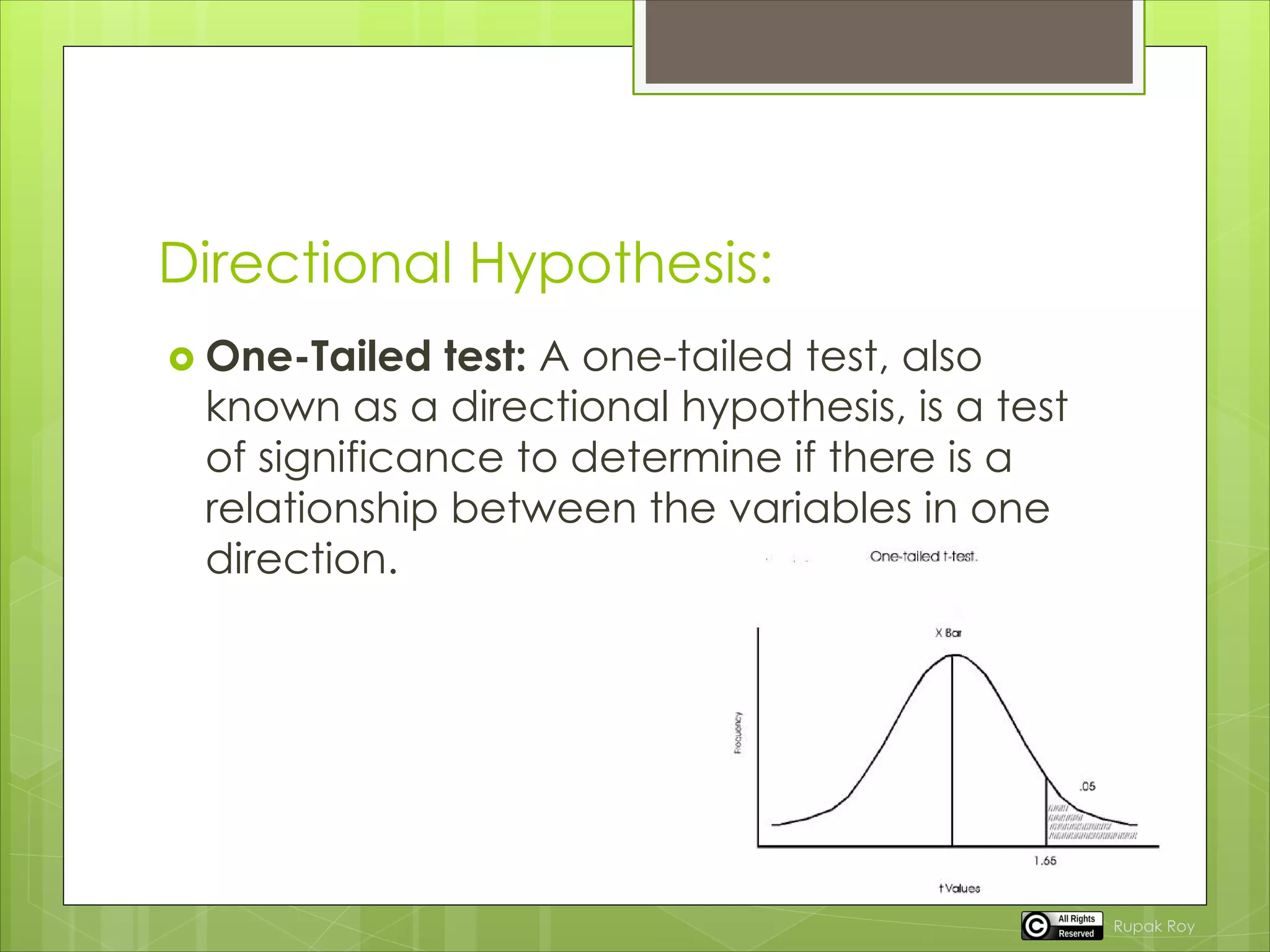 Directional Hypothesis testing | PPT