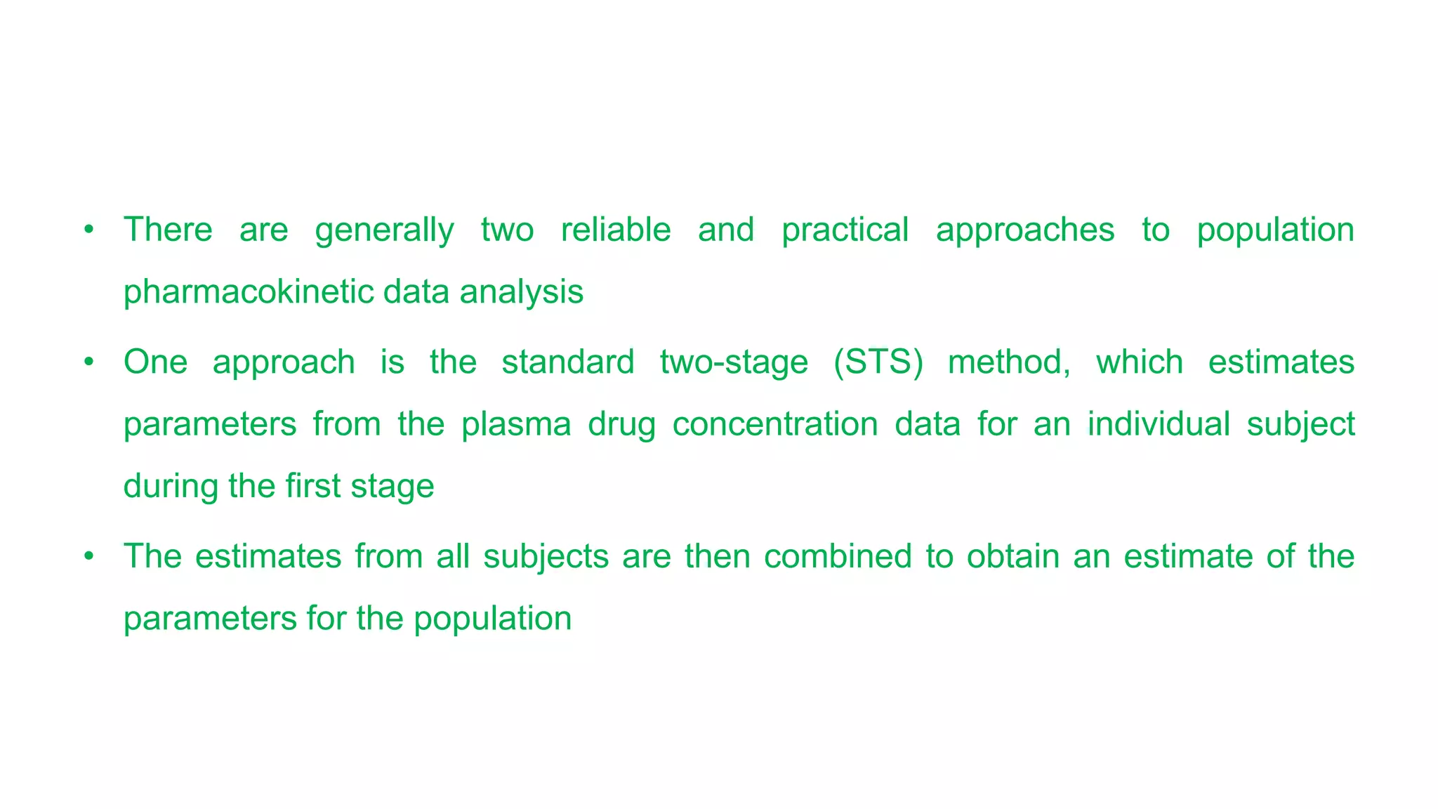 6. population pharmacokinetics | PPTX