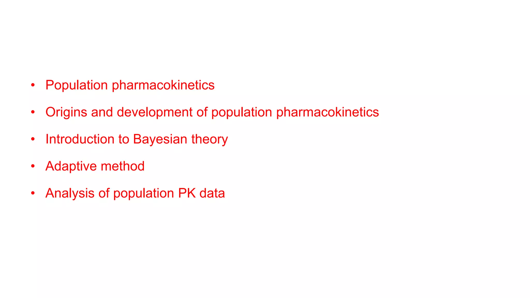 6. population pharmacokinetics | PPTX