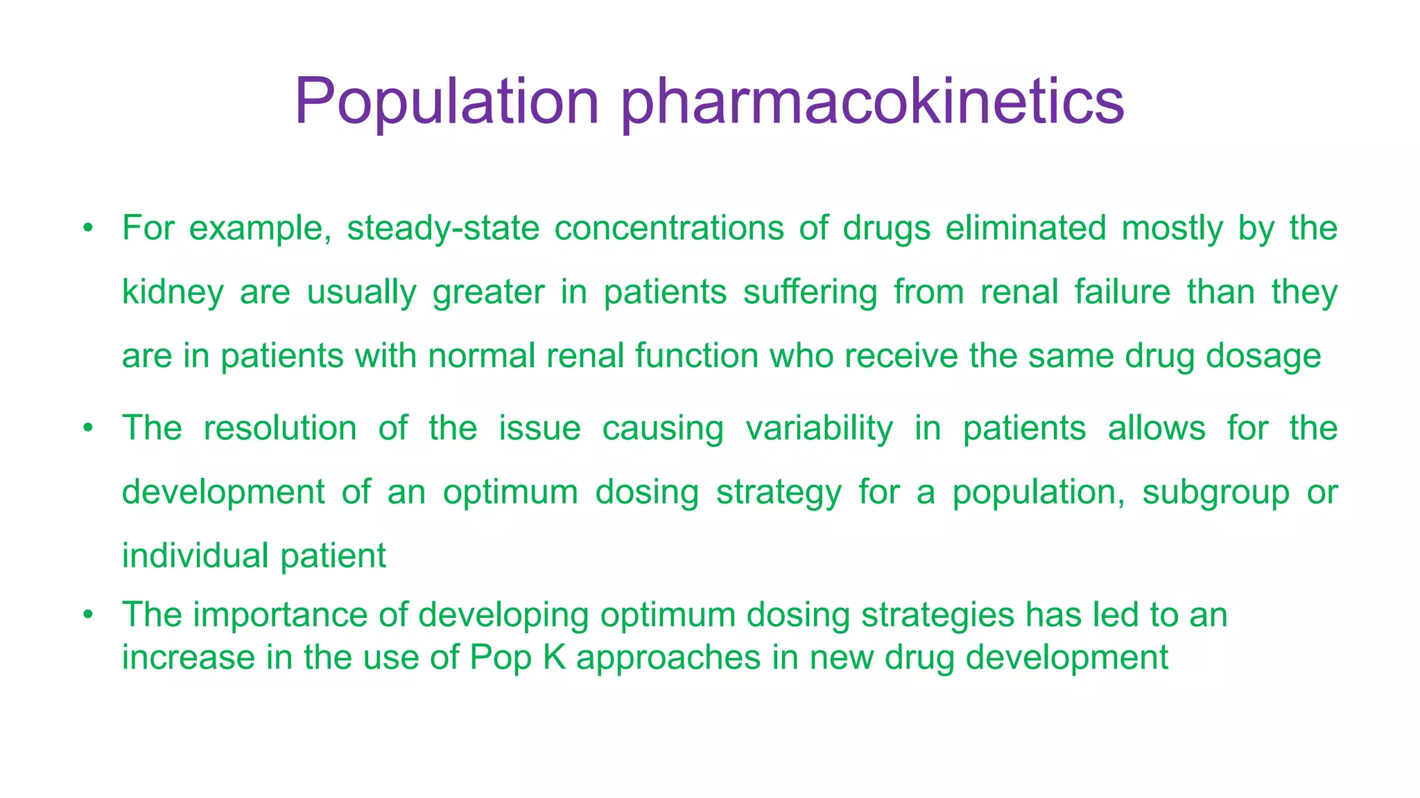 6. population pharmacokinetics | PPTX