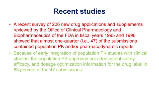6. population pharmacokinetics | PPTX