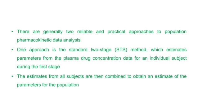 6. population pharmacokinetics | PPTX