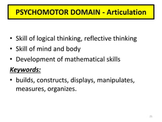 6. affective and psychomotor domain | PPT