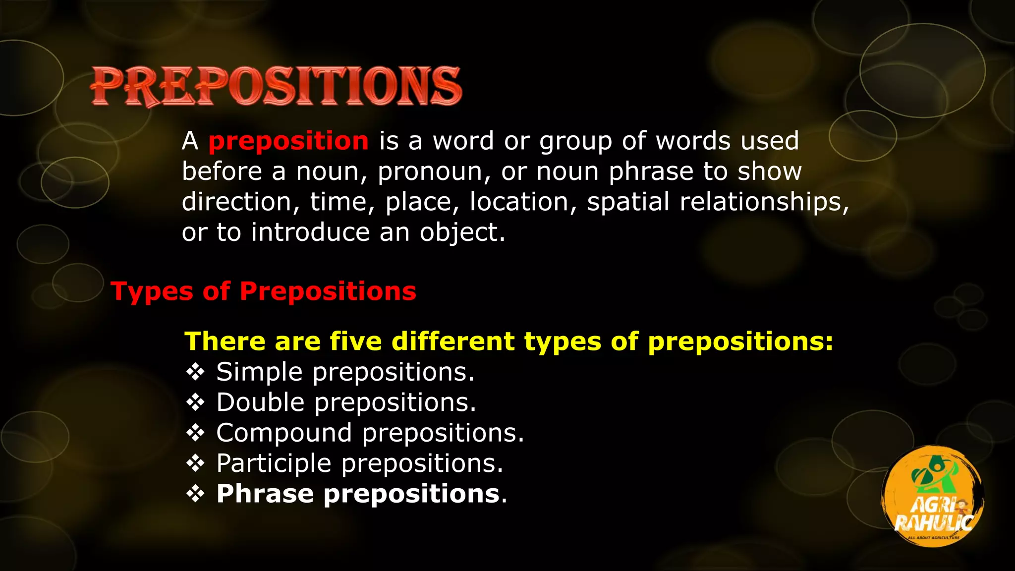 6. preposition { b.sc. agriculture } | PPT