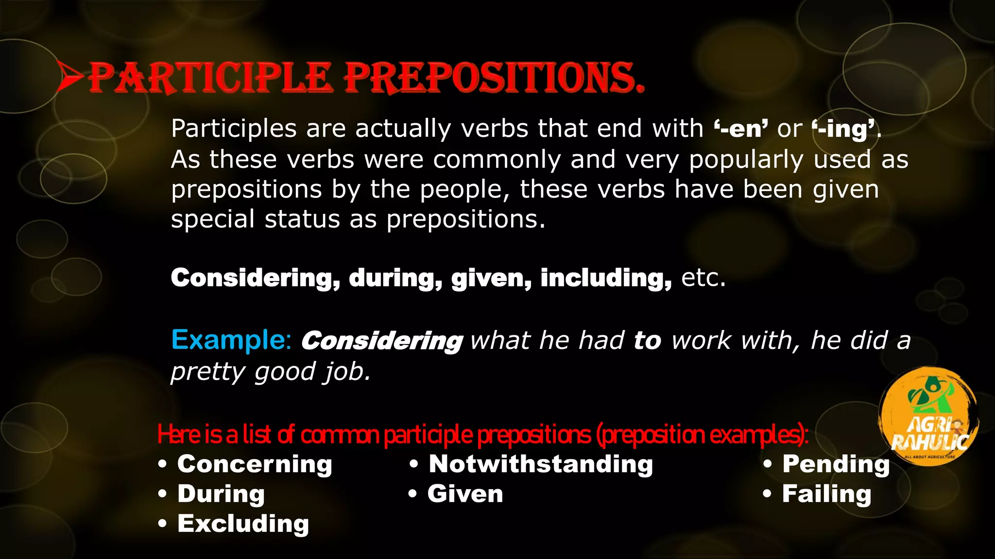 6. preposition { b.sc. agriculture } | PPT