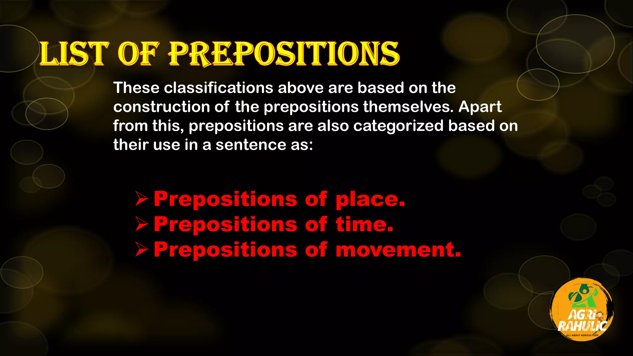 6. preposition { b.sc. agriculture } | PPT