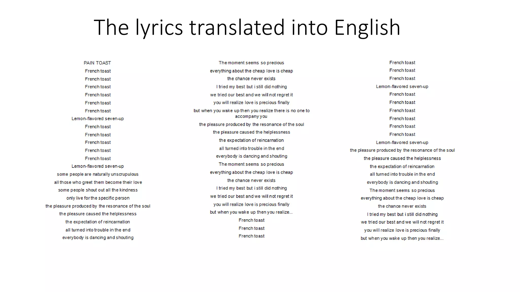 A2 Song textual analysis | PPT