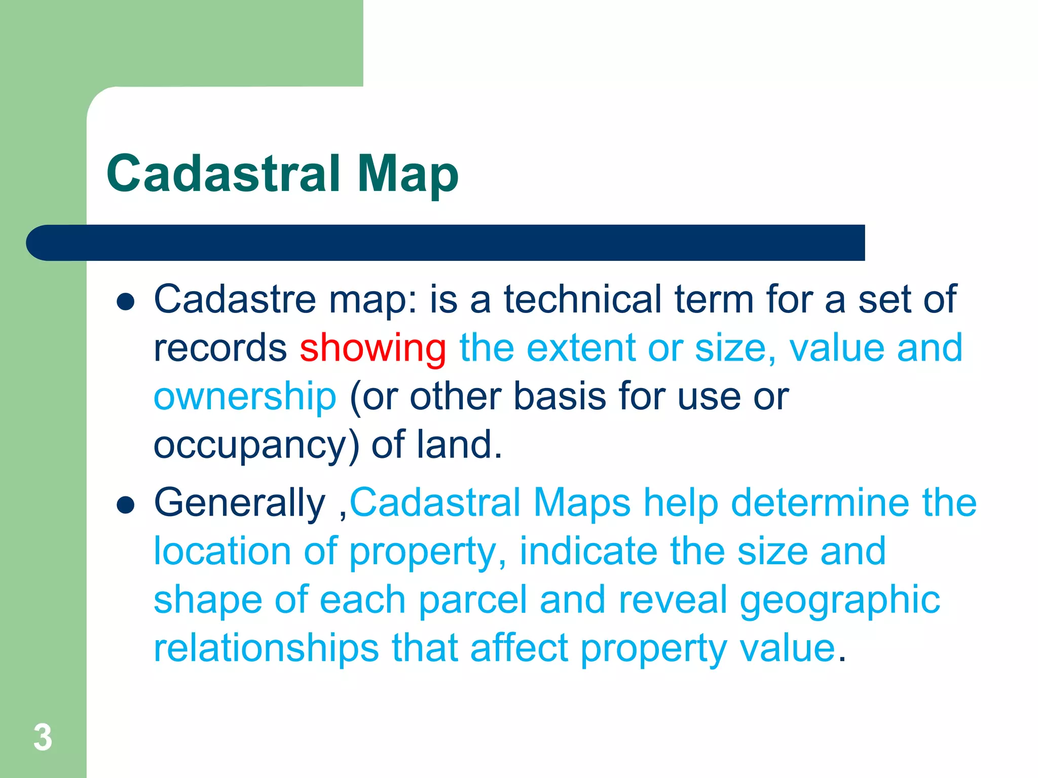 6. lecture 5 cadastral maps | PPTX