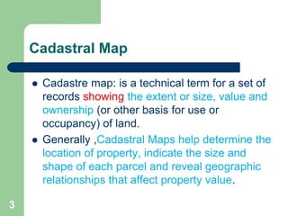 6. lecture 5 cadastral maps | PPTX | Geography | Science