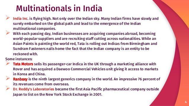 MULTINATIONAL CORPORATIONS #6 - MNC’s in India | PPTX