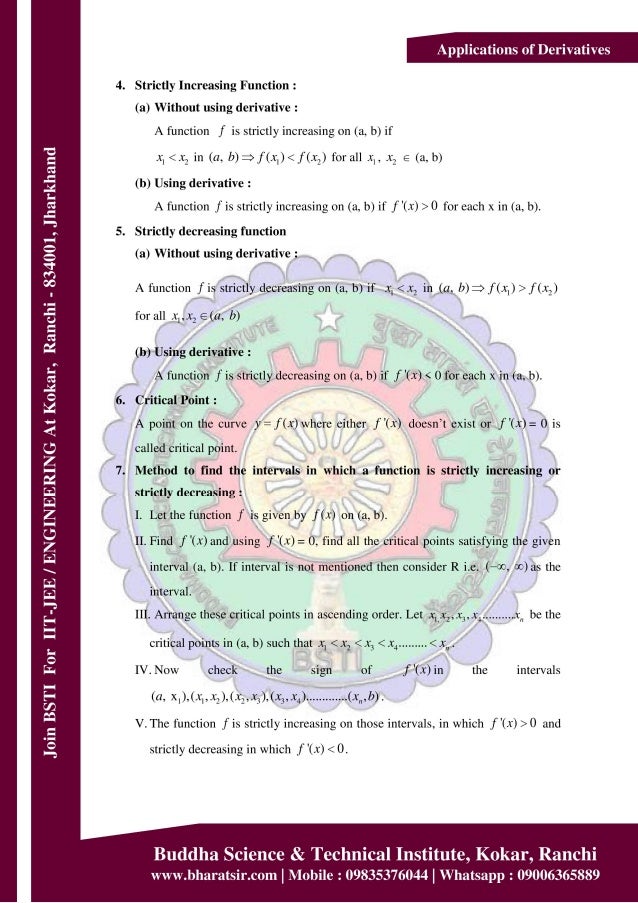 Applications of Derivatives | PDF