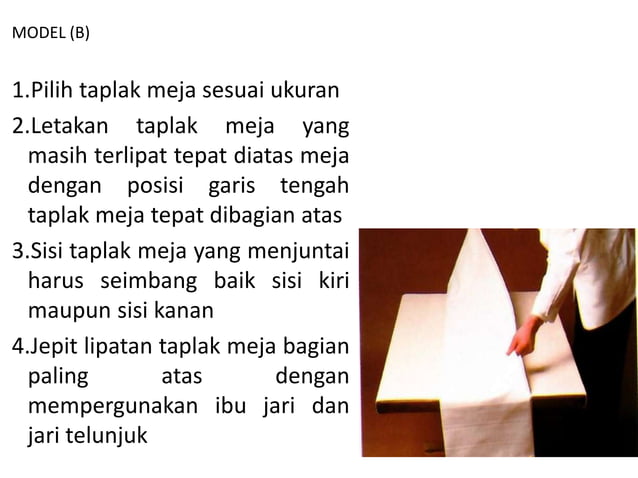 Laying cover for table | PPT