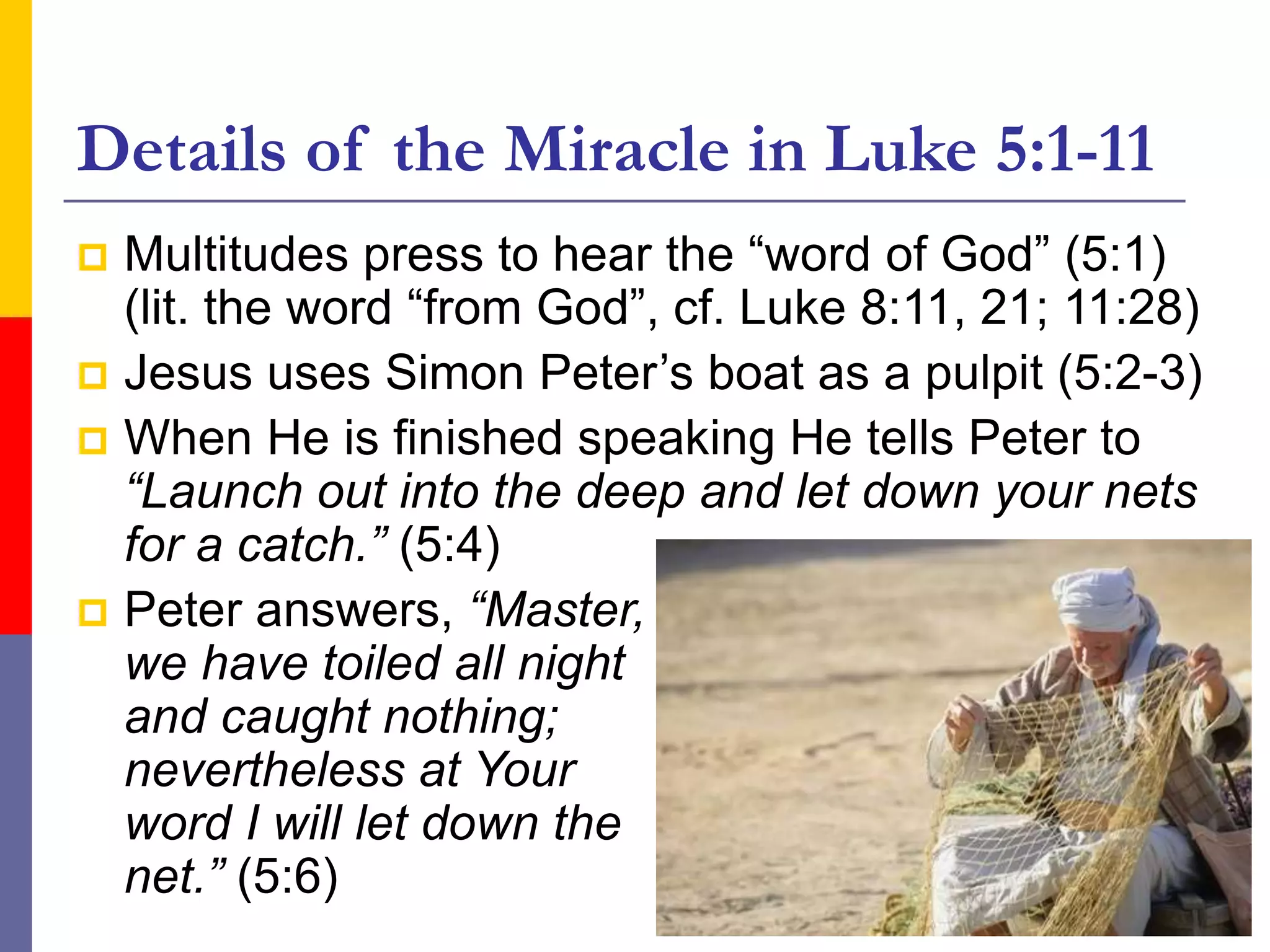 Miraculous Catches of Fish (Luke 5: 1- 11) | PPT