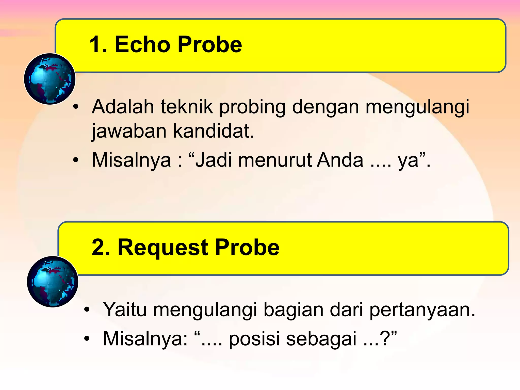 Teknik-Teknik Probing (Menyelidiki) _Training "COMPETENCY & BEHAVIORAL ...