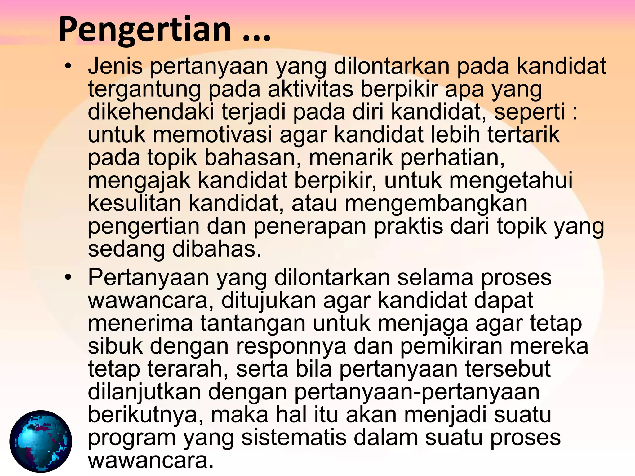 Teknik-Teknik Probing (Menyelidiki) _Training "COMPETENCY & BEHAVIORAL ...