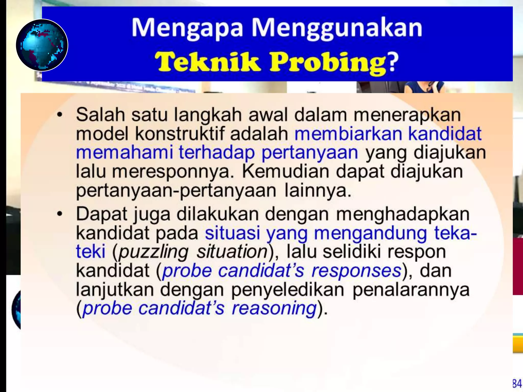 Teknik-Teknik Probing (Menyelidiki) _Training "COMPETENCY & BEHAVIORAL ...