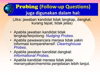Teknik-Teknik Probing (Menyelidiki) _Training "COMPETENCY & BEHAVIORAL ...