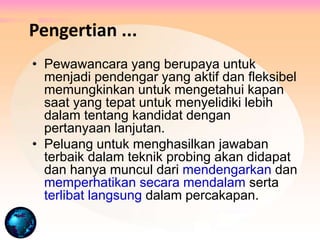 Teknik-Teknik Probing (Menyelidiki) _Training "COMPETENCY & BEHAVIORAL ...